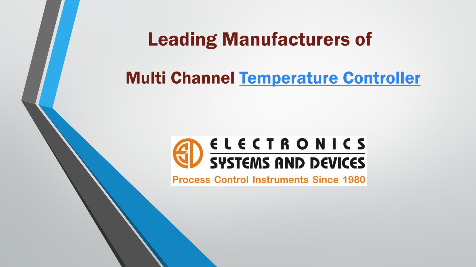 Multi Channel Temperature Controller by ESD India - Flipsnack