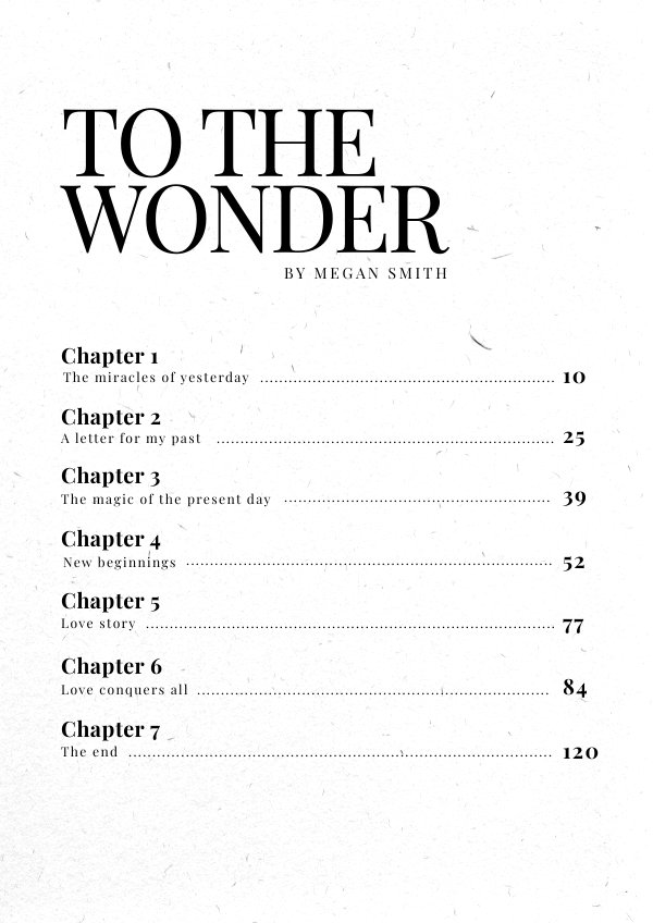 Book Table of Contents Template by Flipsnack templates - Flipsnack