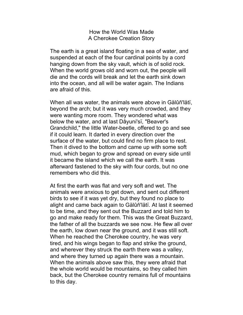 How the World Was Made: A Cherokee Creation Story by Heather Murphy ...
