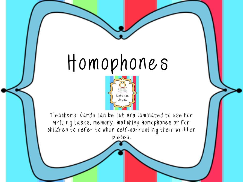 homophones flashcards and worksheets by farazilla - Flipsnack