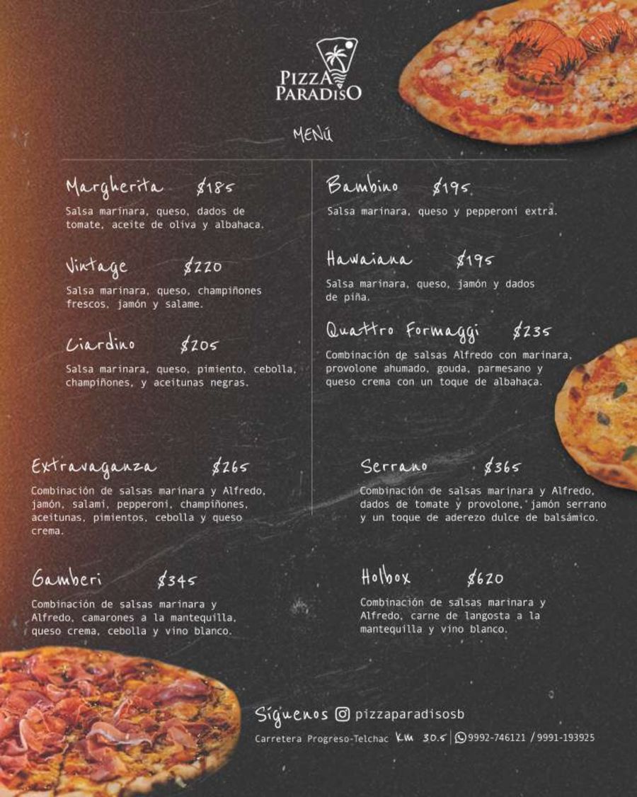 Menú Pizza Paradiso by Pizza Paradiso Sb - Flipsnack