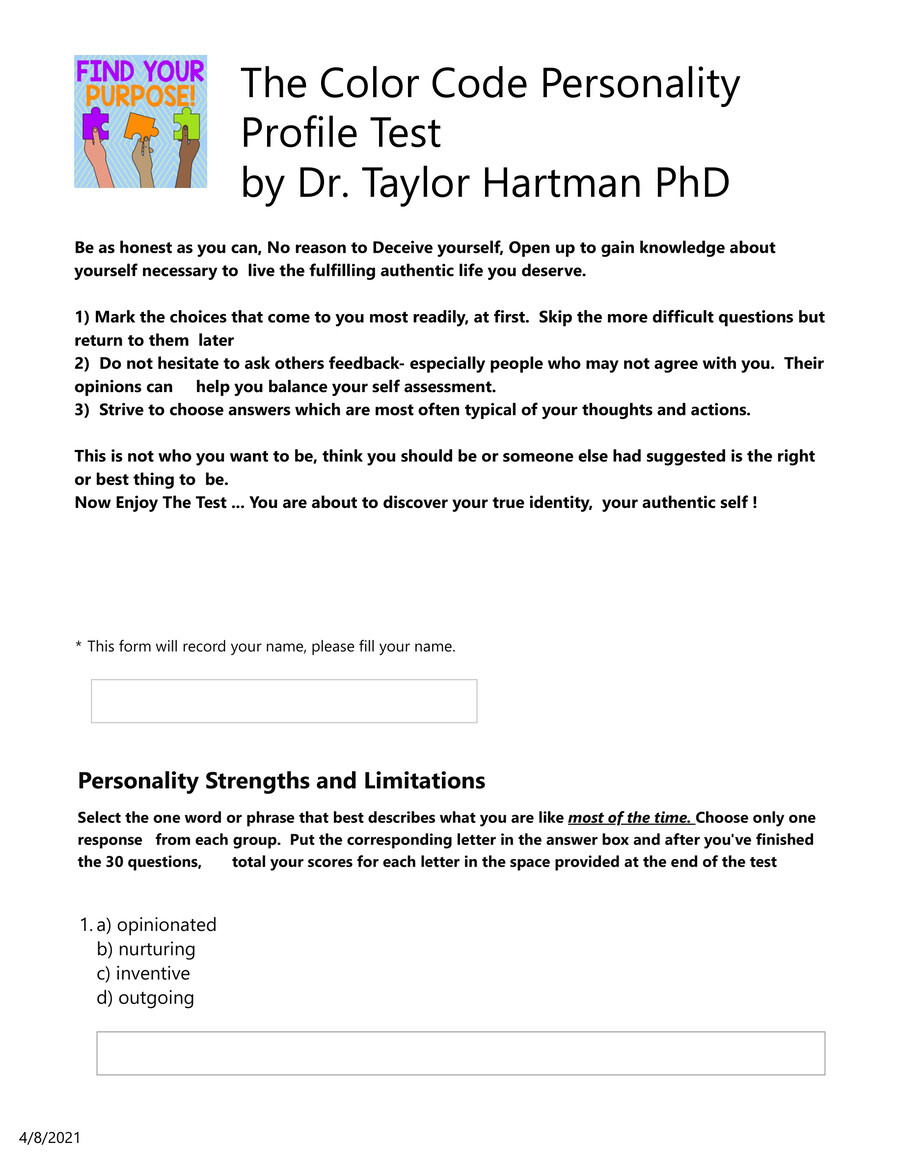 Microsoft Forms Personality Profile Test by Susan Ramos - Flipsnack