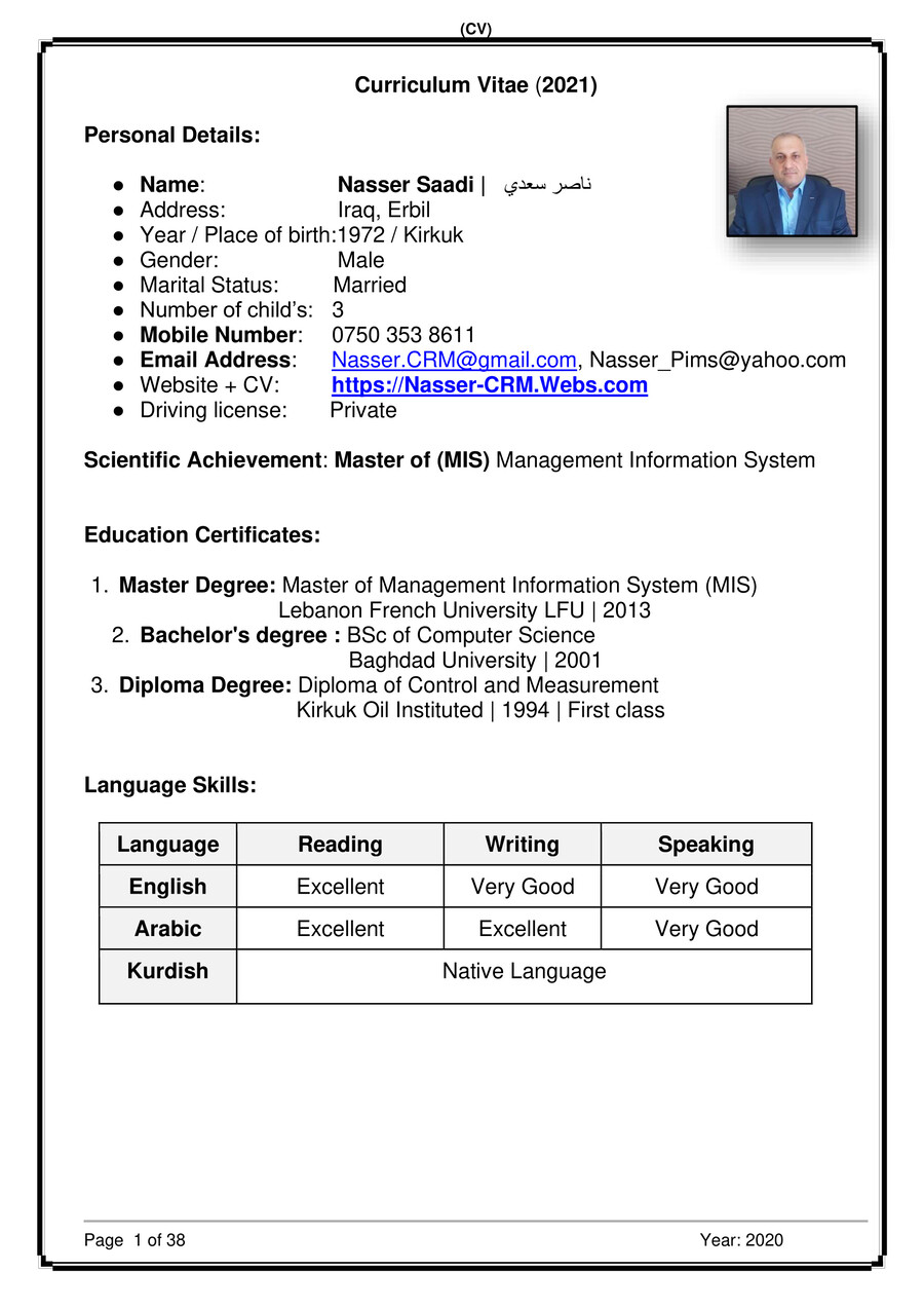 01-Nasser-CV-2021-English by Nasser Saadi - Flipsnack