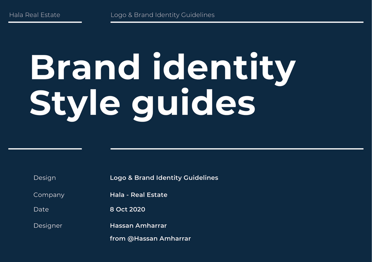 Hala Branding + Brand Guideline by Ashraf Alaoui - Flipsnack