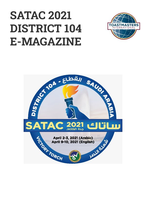 D104 SATAC 2021 e-magazine by Fatima Syed - Flipsnack