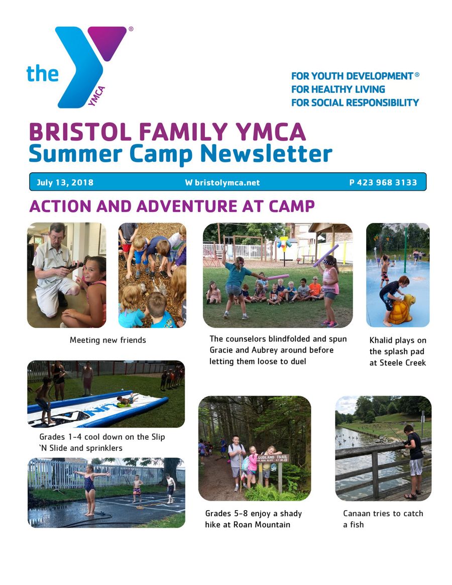 Week 8 Summer Camp Newsletter by Bristol Family YMCA - Flipsnack
