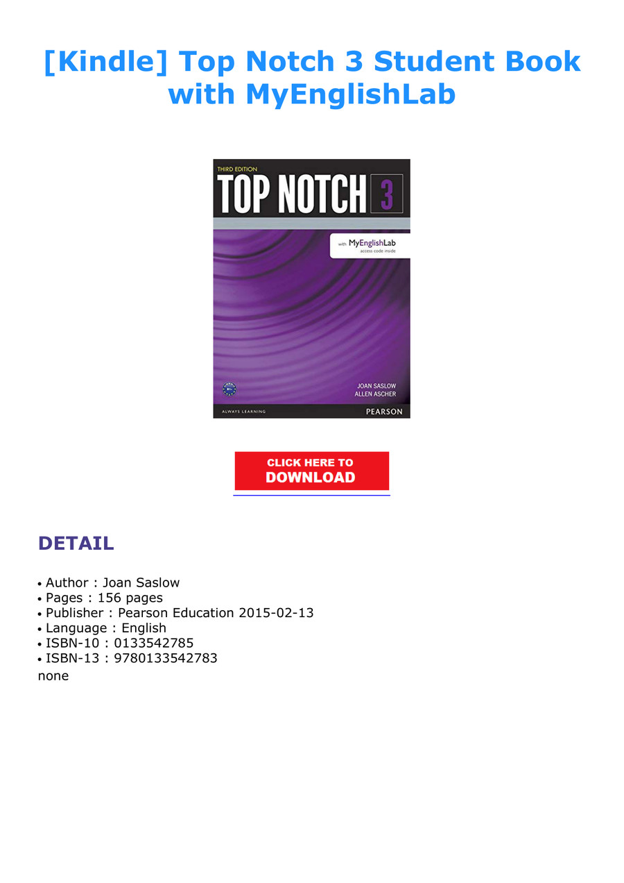 [Kindle] Top Notch 3 Student Book with MyEnglishLab by reknonurze ...