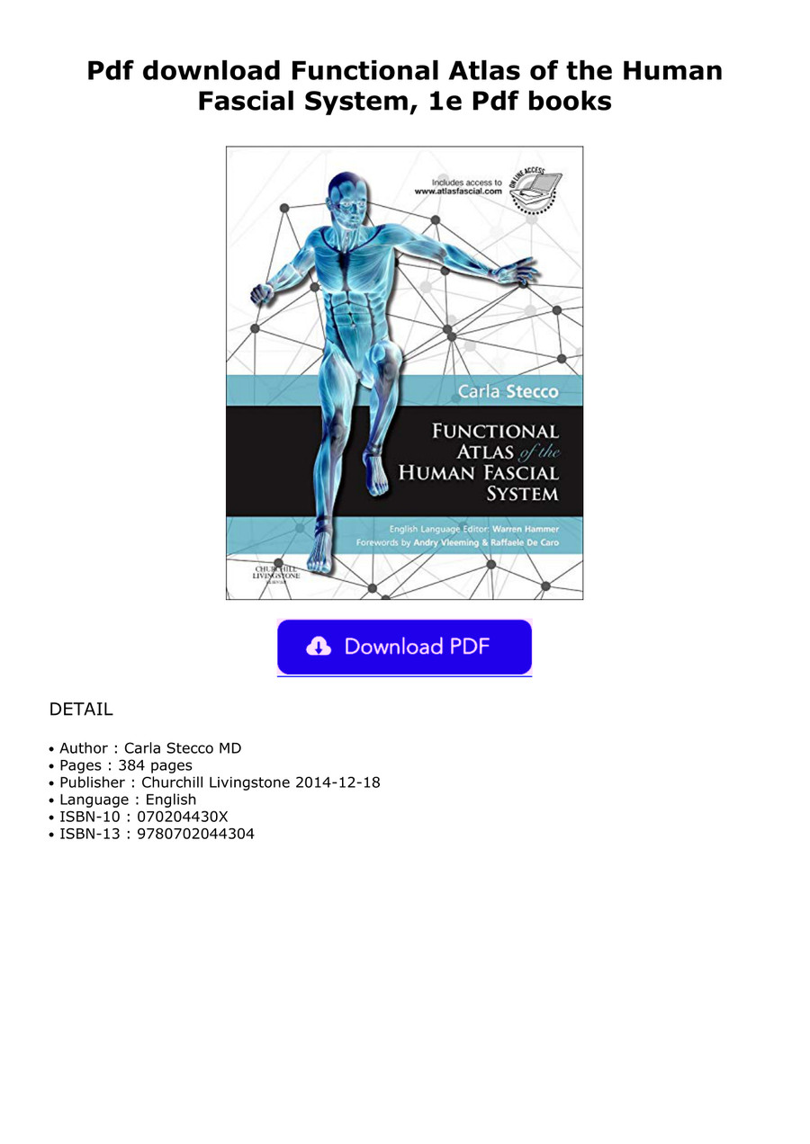 Pdf download Functional Atlas of the Human Fascial System, 1 by scrivil ...