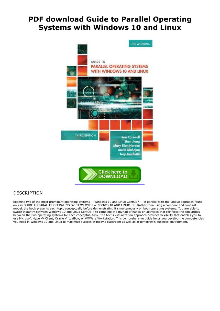 PDF download Guide to Parallel Operating Systems with Window by prost - Flipsnack