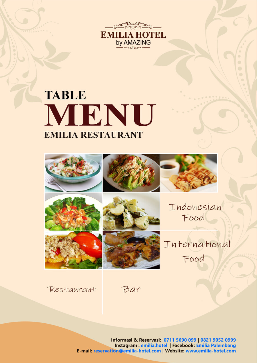 Menu Resto - Emilia Hotel by Amazing Hotel - Flipsnack