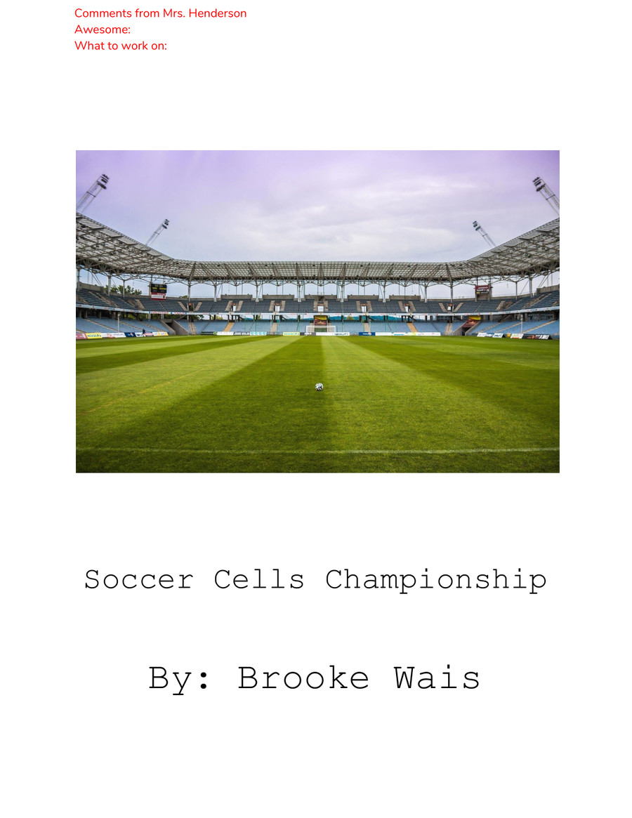 Soccer cells championship by brookewais - Flipsnack