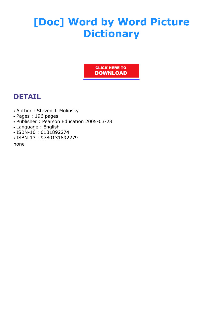 [Doc] Word by Word Picture Dictionary by pointel - Flipsnack