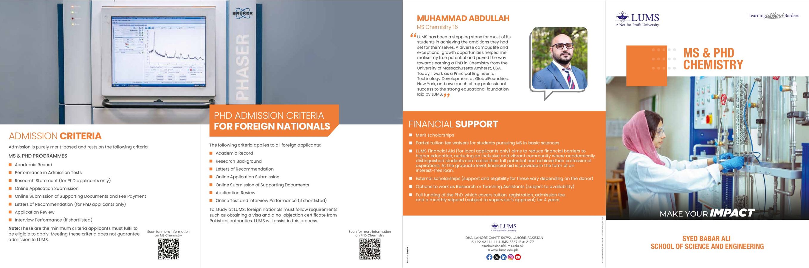 MS & PhD Chemistry by LUMS - Flipsnack