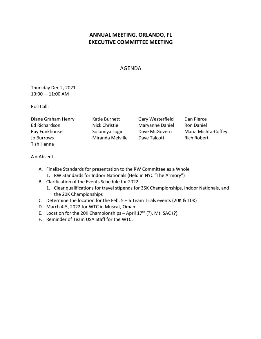 The Annual Meeting Executive Committee Agenda by sarah.linehan - Flipsnack