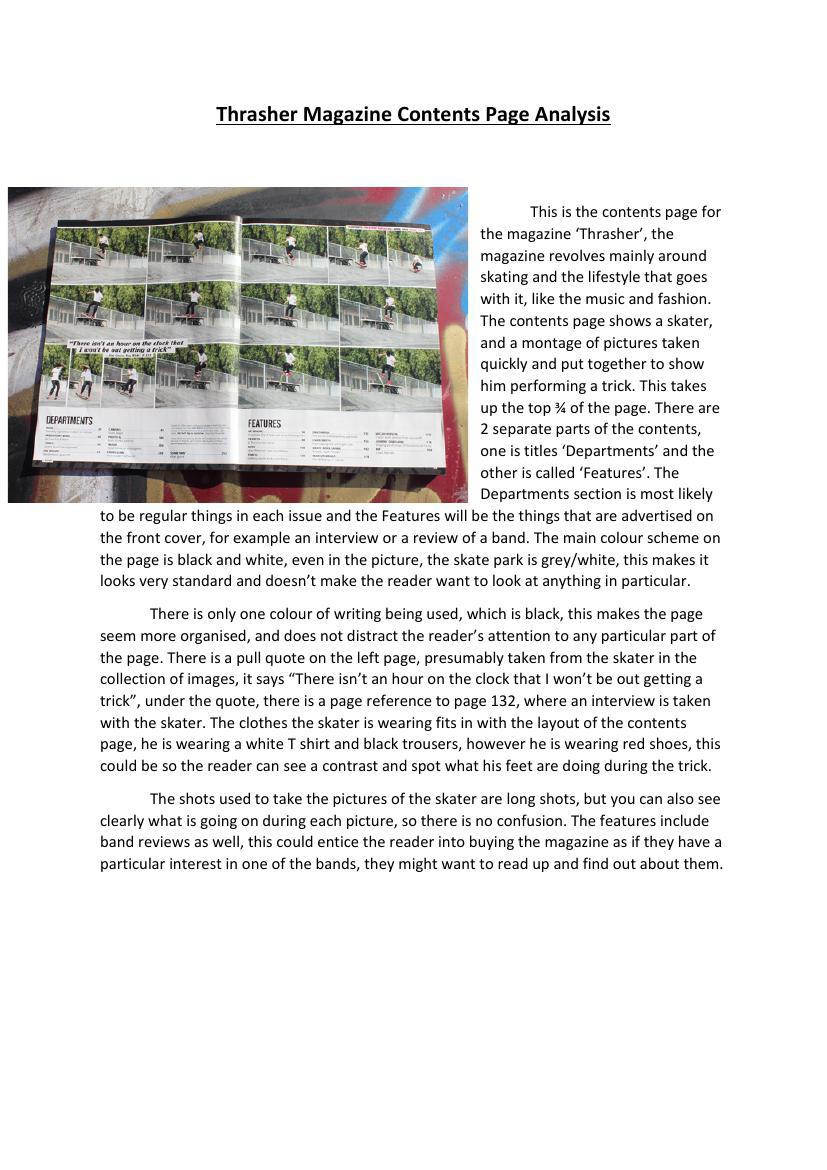 Thrasher Magazine Contents Page Analysis by henrycoker123 - Flipsnack