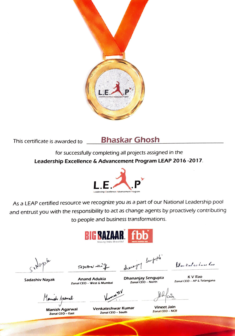 'L.E.A.P' CERTIFICATE by Bhaskar Ghosh - Flipsnack