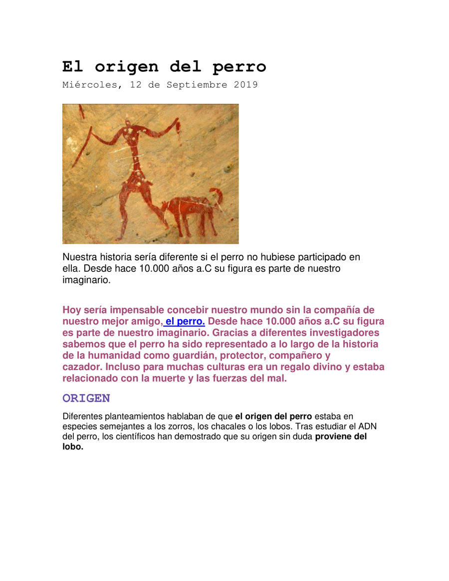 El origen del perro by Sofia Gonzalez - Flipsnack