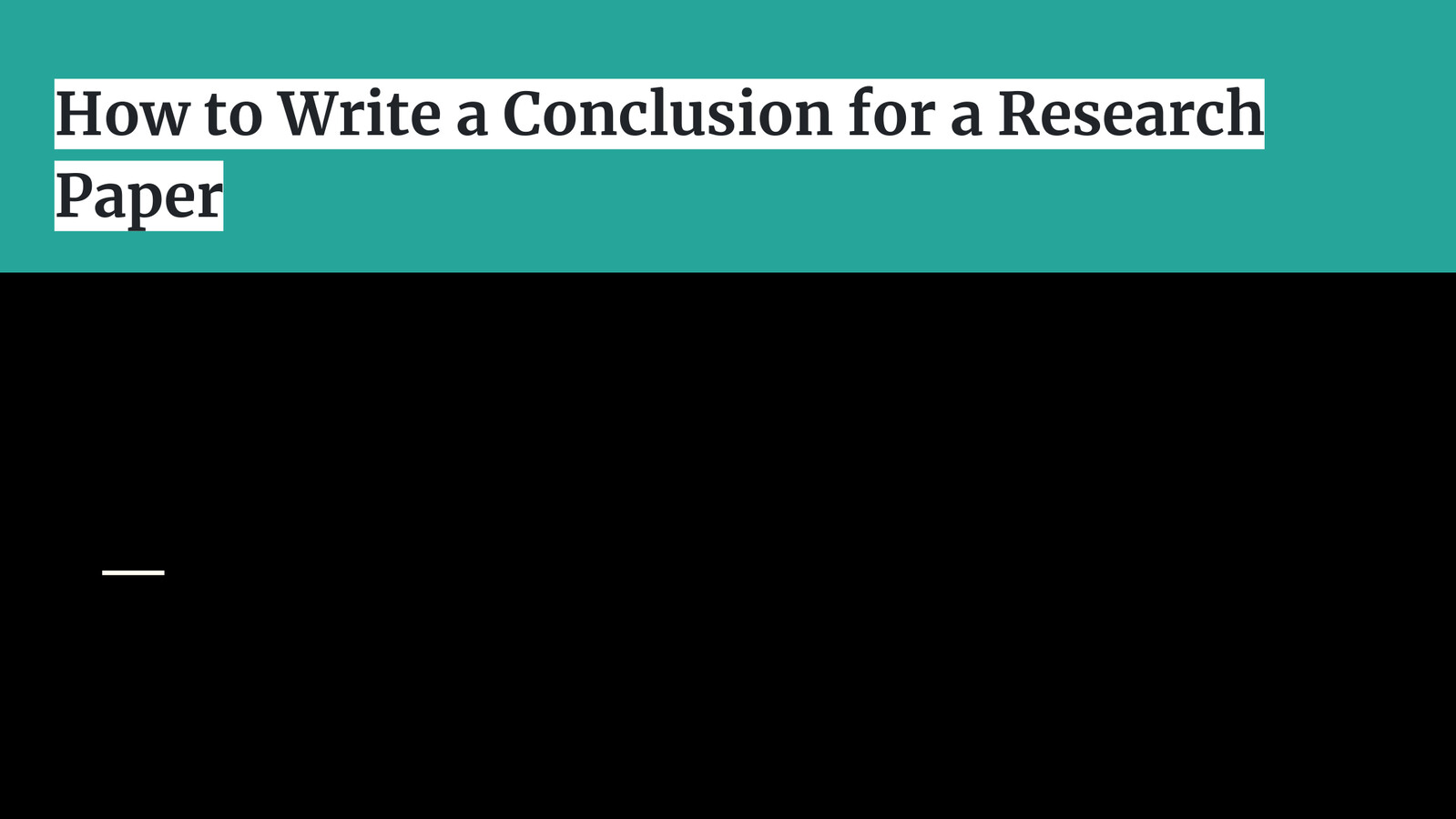 How to Write a Conclusion for a Research Paper by Academic-writing-pro ...
