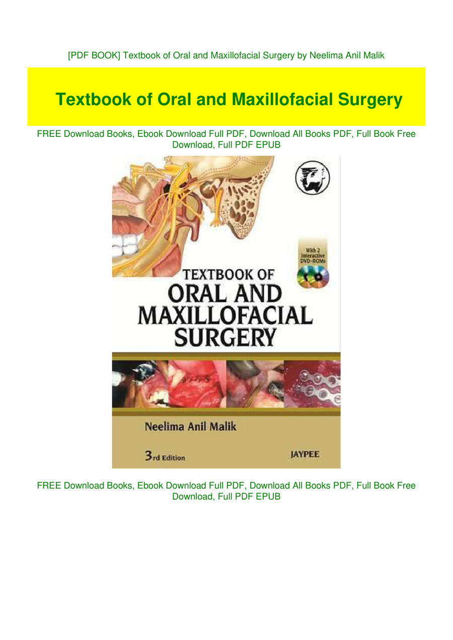 [PDF BOOK] Textbook of Oral and Maxillofacial Surgery by Neelima by ...