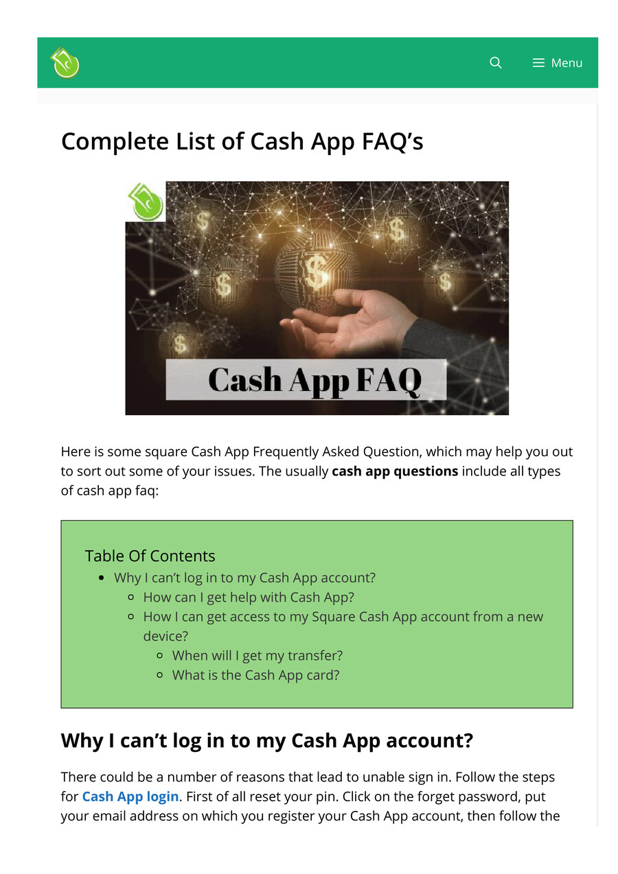 cash-app-faq-greentrustcashapplication.com by bekew98632 - Flipsnack