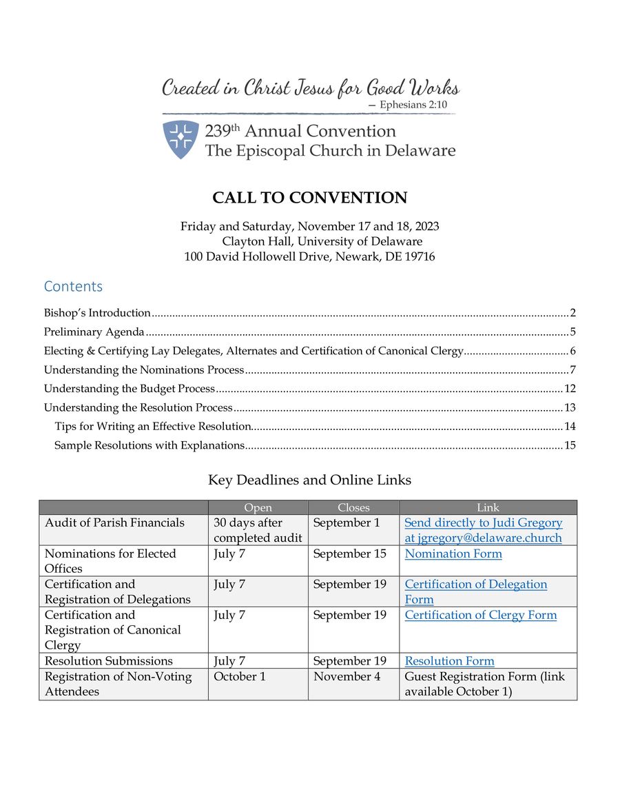 Call to Convention | 239th Annual Convention by The... - Flipsnack