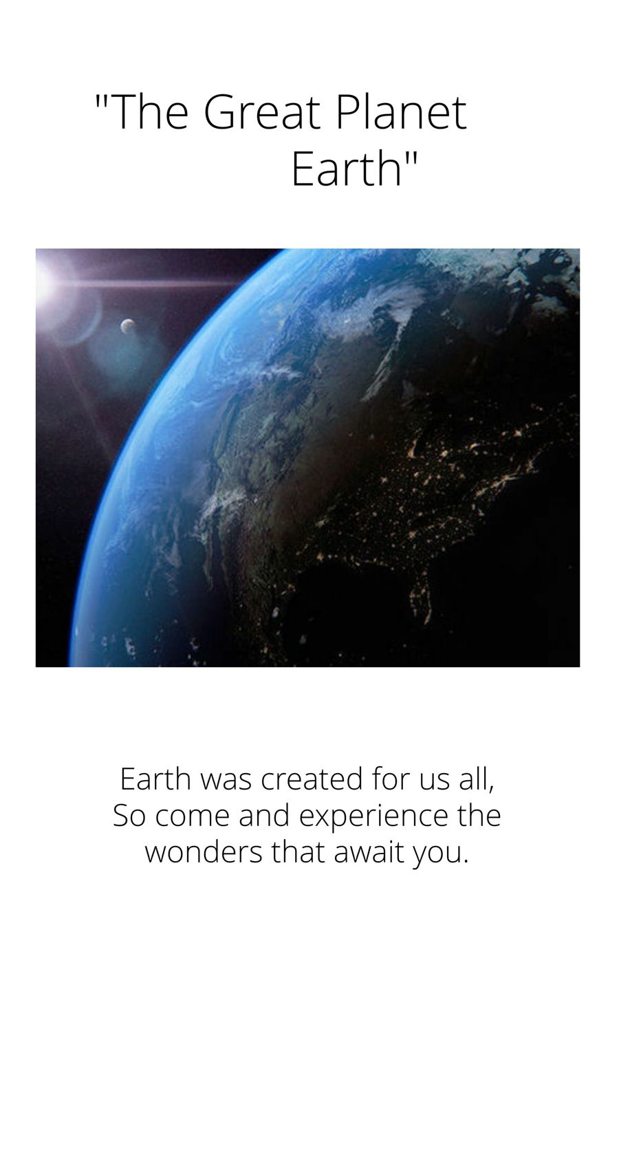 Planet Earth Travel Brochure 2017 by Sophie Davis - Flipsnack