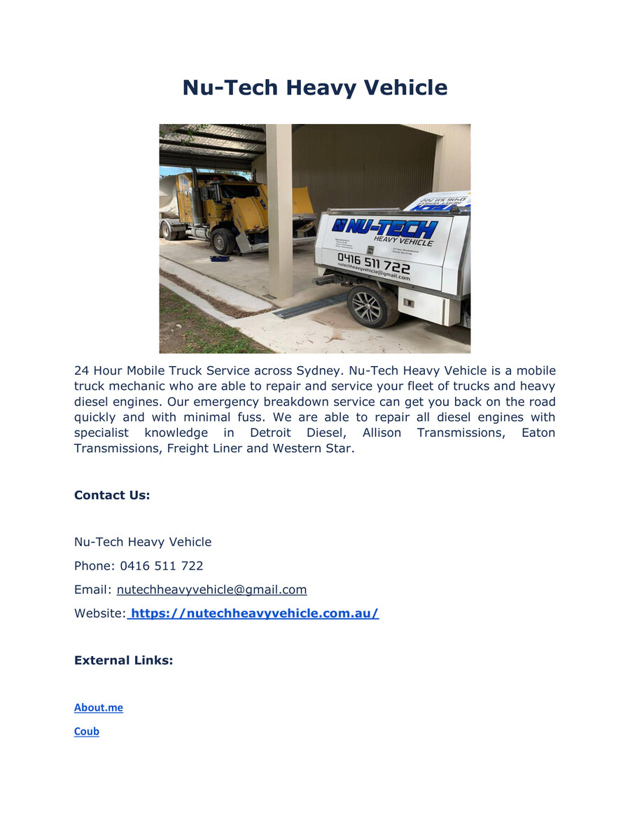 Nu-Tech Heavy Vehicle by Nu-Tech Heavy... - Flipsnack