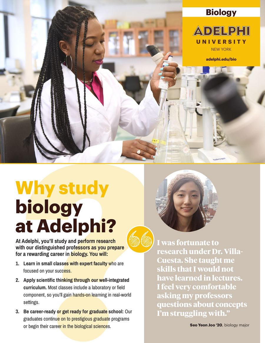 Adelphi University Biology by Adelphi University - Flipsnack
