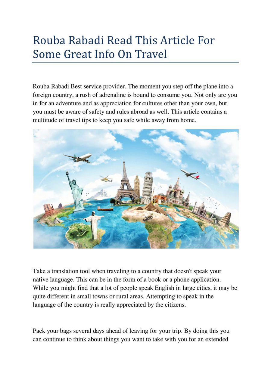Rouba Rabadi Read This Article For Some Great Info On Travel by ...