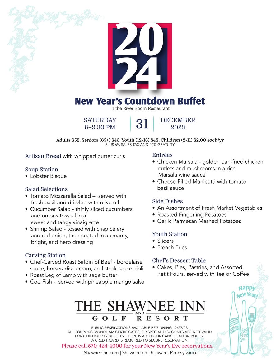 Pocono New Year's Eve Buffet Menu by Jeromy - Flipsnack