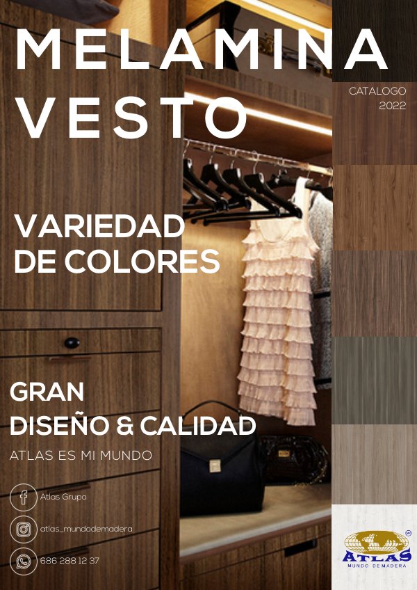 Catalogo Melamina Vesto 2022 by Atlas Mundo de... - Flipsnack