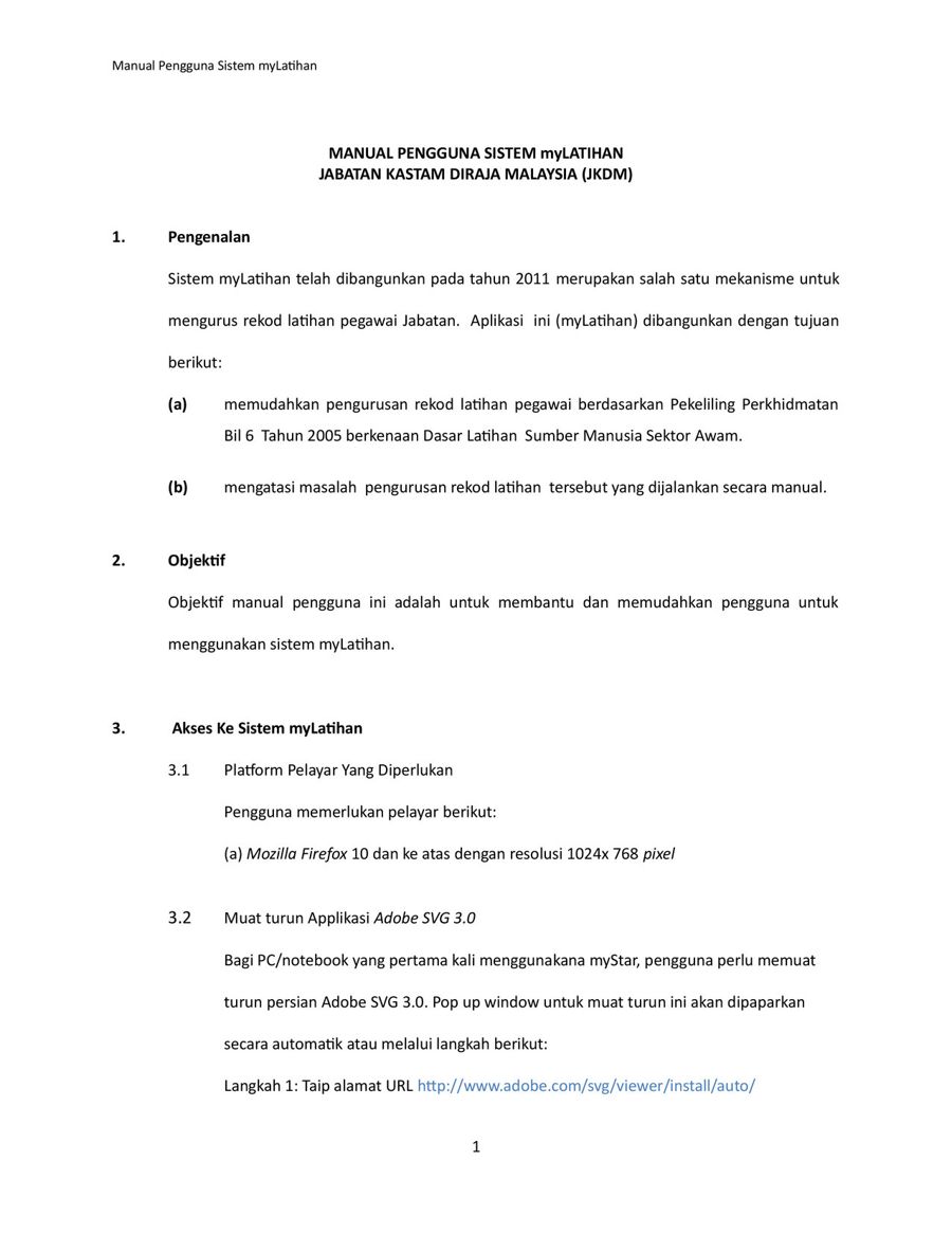 manual sistem mylatihan by noradilah sukor - Flipsnack