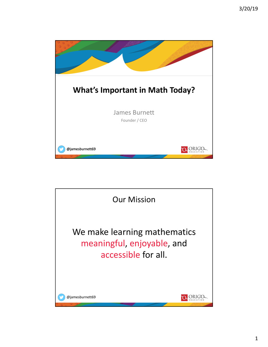 What's Important in Math Today by ORIGO Education - Flipsnack