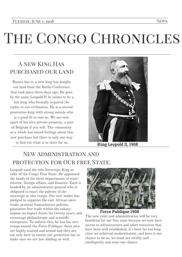 Imperialism in The Congo by Michael Buccaro - Flipsnack