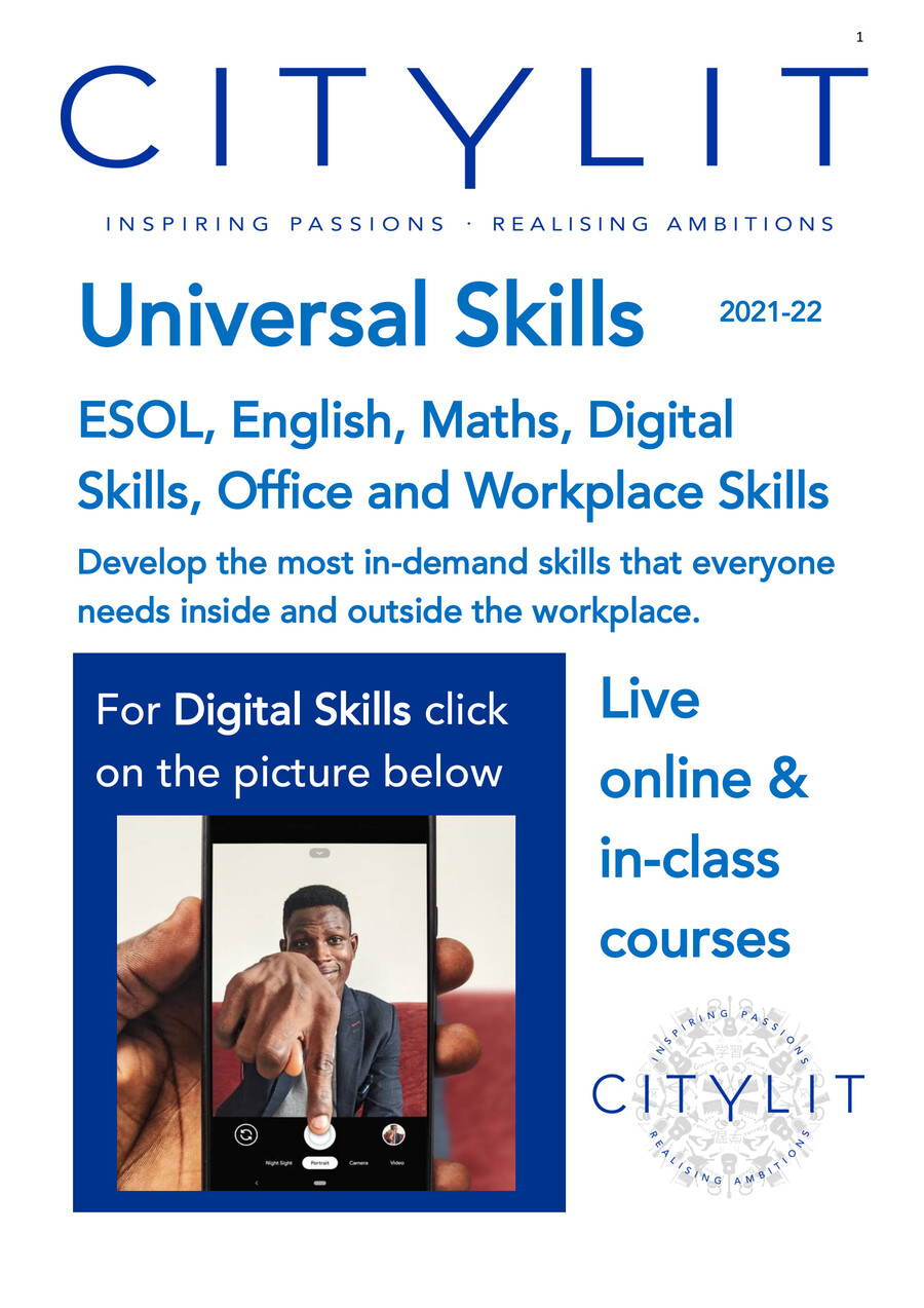 Universal Skills at City Lit 2021-22 by Essential Skills - Flipsnack