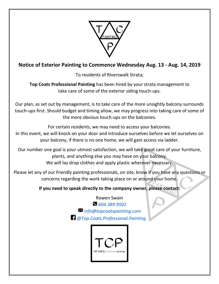 Notice of Exterior Painting by Rowen - Flipsnack