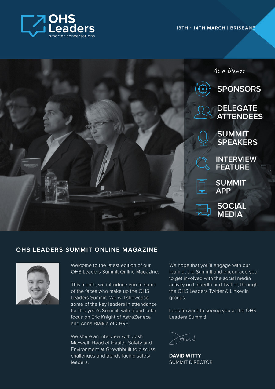 OHS Leaders Summit 2018 December Magazine by Focus Network - Flipsnack