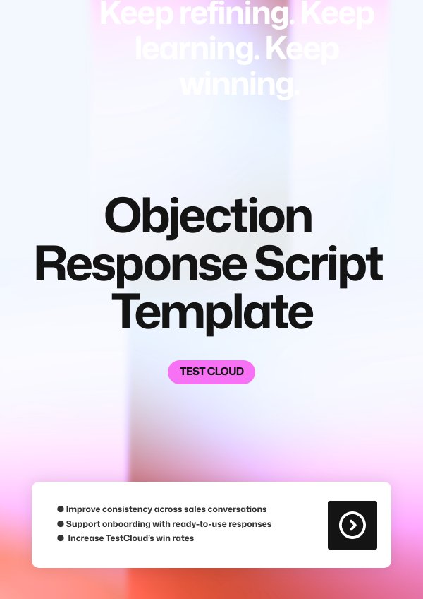 Objection Response Script Template by Flipsnack templates - Flipsnack
