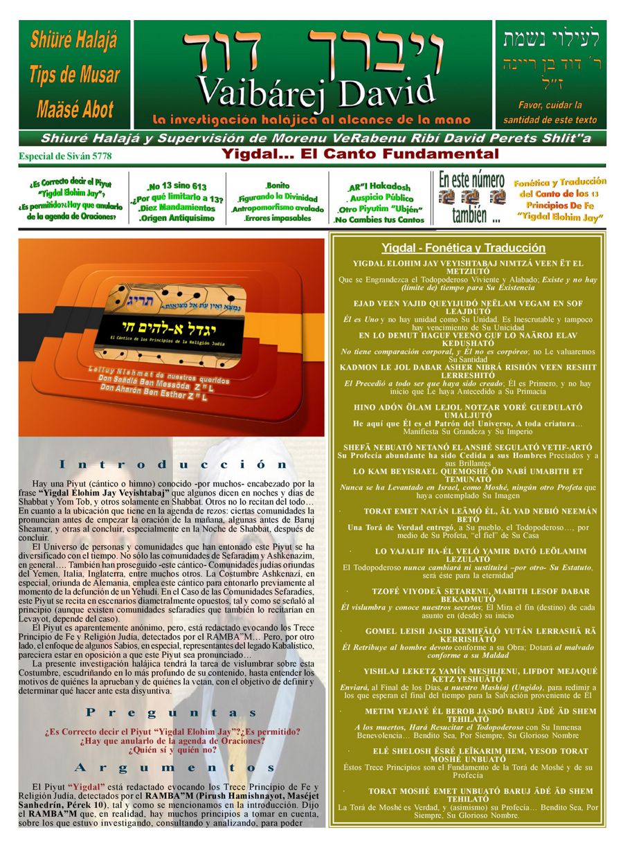 VD YIGDAL El Cántico de los Principios by vaibarej david - Flipsnack