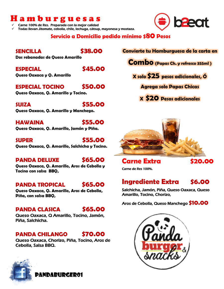PROMOCIONES PANDA BURGER DOMICILIO by David Morales - Flipsnack