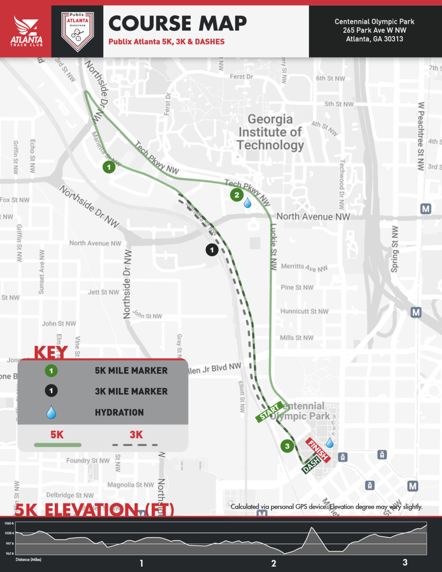 2022 USATF Masters 5 km Championships Map with Elevation by sarah ...