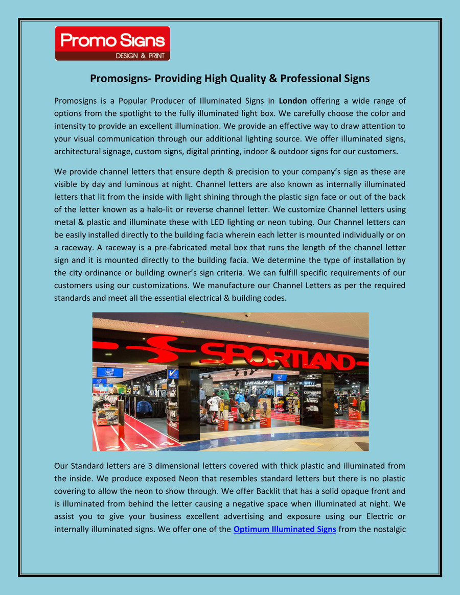 Promosigns- Providing high quality & professional Signs by Promo Signs ...