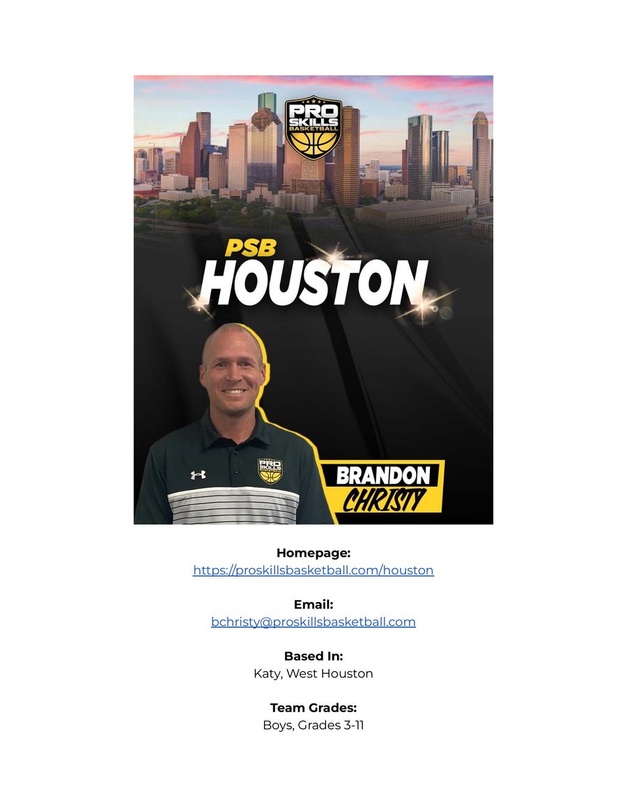 Houston 2023 Team Membership Info by Pro Skills... - Flipsnack