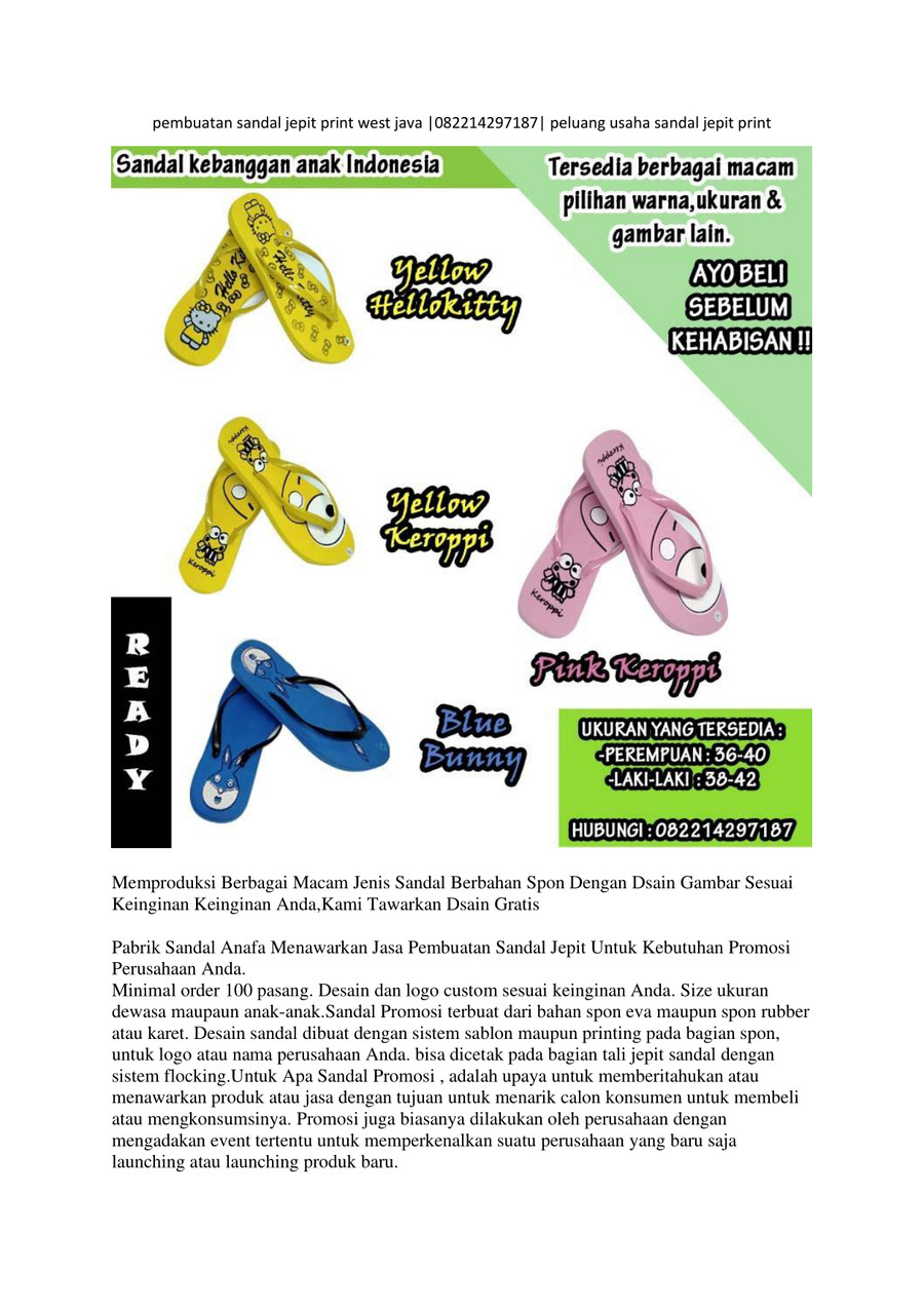 pembuatan sandal jepit print west java |082214297187| peluan by ...