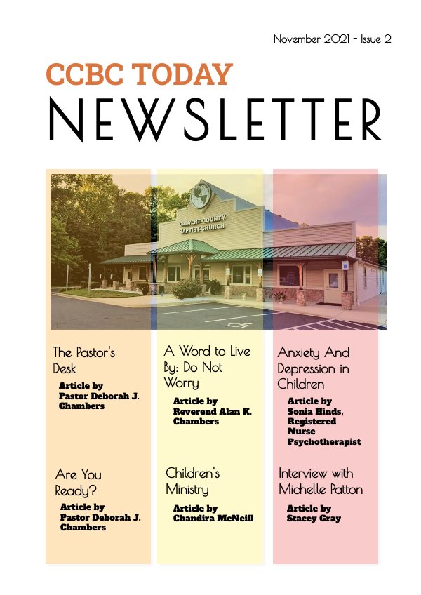 CCBC TODAY - November 15, 2021 by Fanette M. Jones - Flipsnack