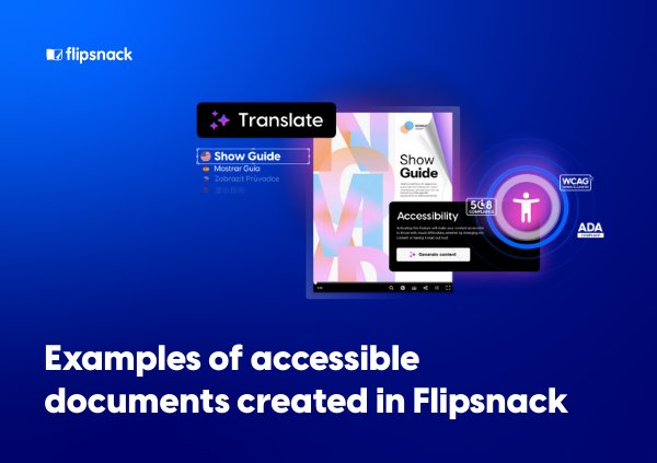 Examples of accessible documents created in Flipsnack by Flipsnack ...