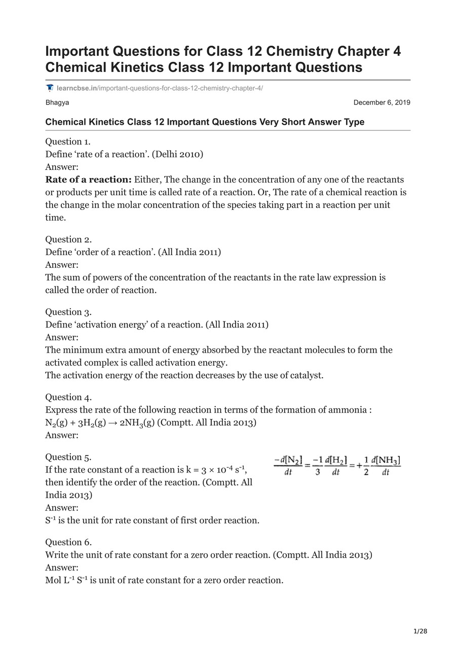 learncbse.in-Important Questions for Class 12 Chemistry Chap by Maker's ...