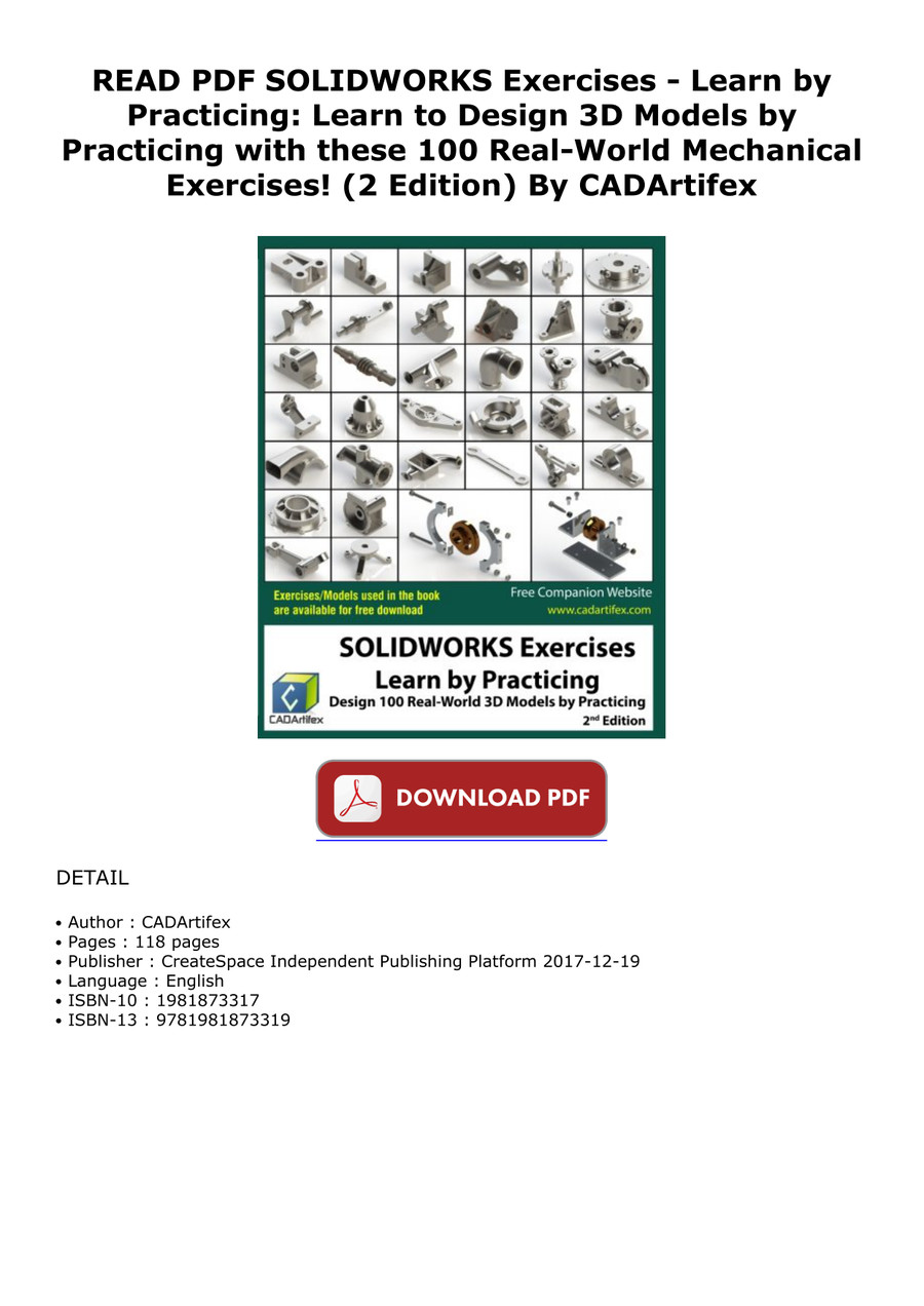 READ PDF SOLIDWORKS Exercises - Learn by Practicing: Learn t by mishuuse - Flipsnack