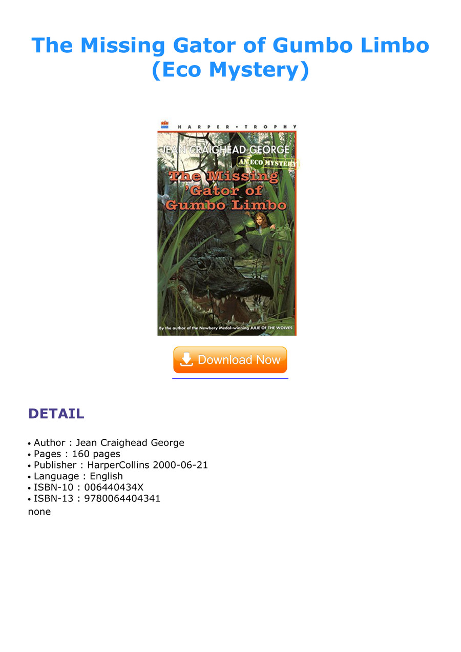 The Missing Gator of Gumbo Limbo (Eco Mystery) by verspl - Flipsnack