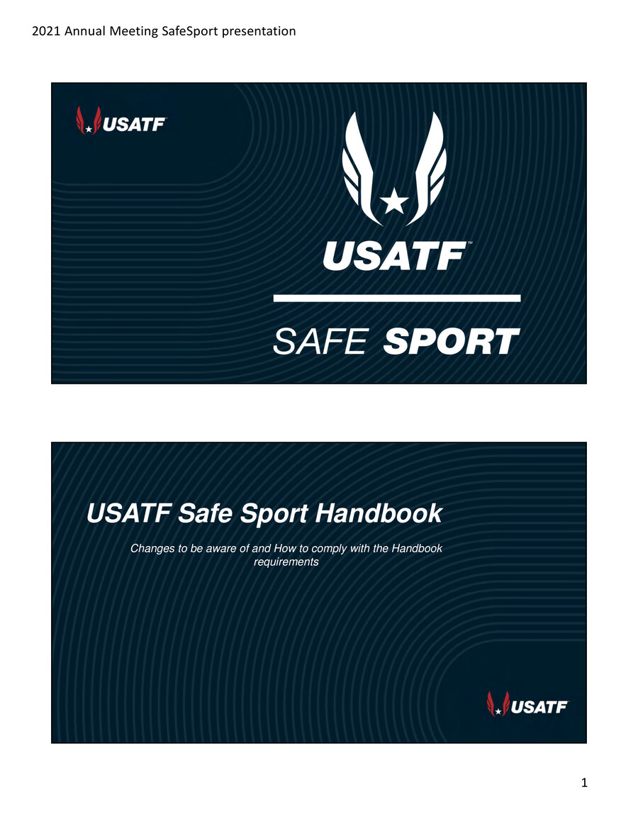 USATF Safe Sport Associations Presentation by sarah.linehan - Flipsnack